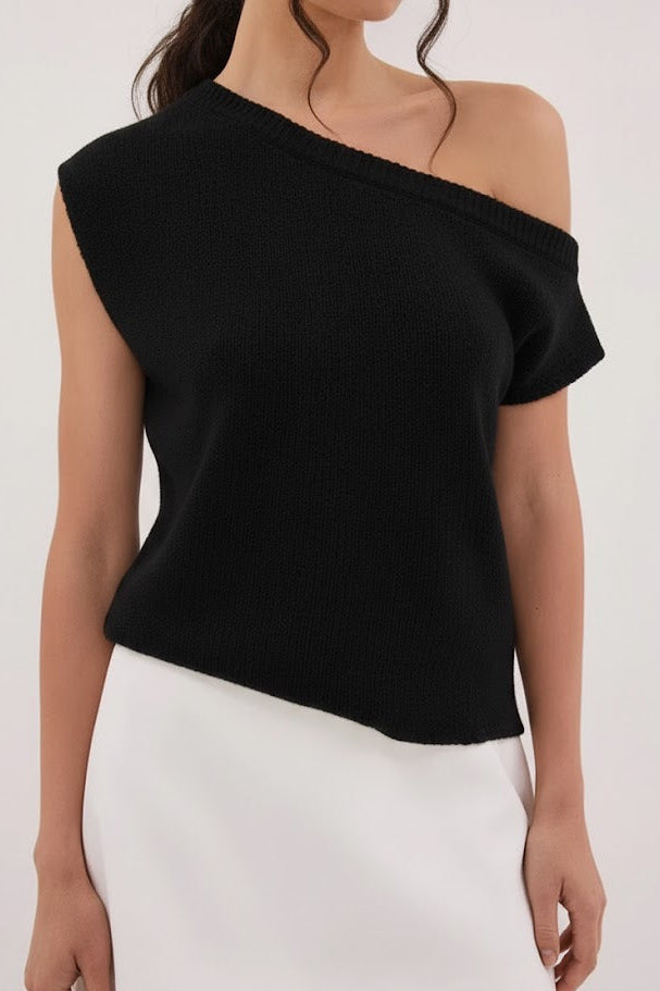 asym knit top