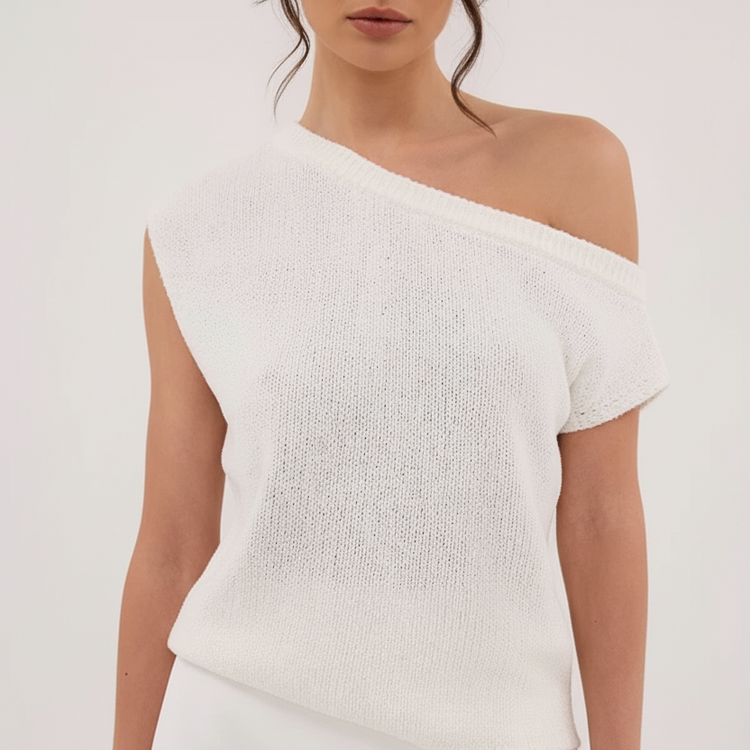 asym knit top